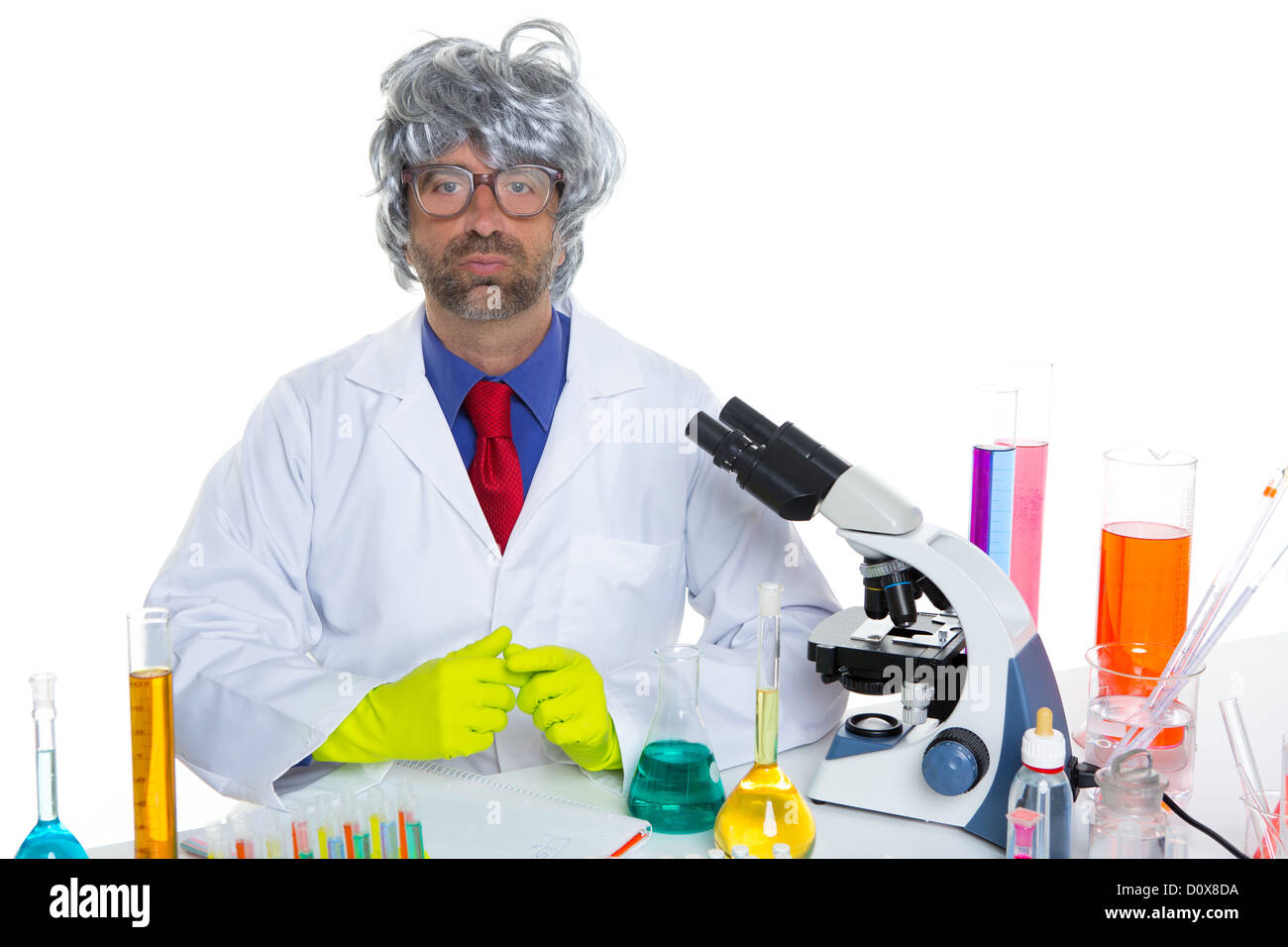 Funny male chemist working hi-res stock photography and images - Alamy