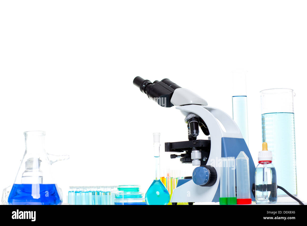 Chemical scientific laboratory stuff microscope test tube flask pipette ...