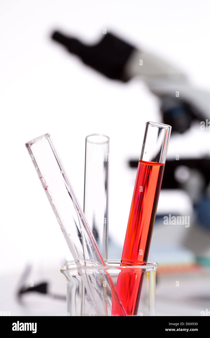 Chemical scientific laboratory stuff test tubes detail macro Stock ...