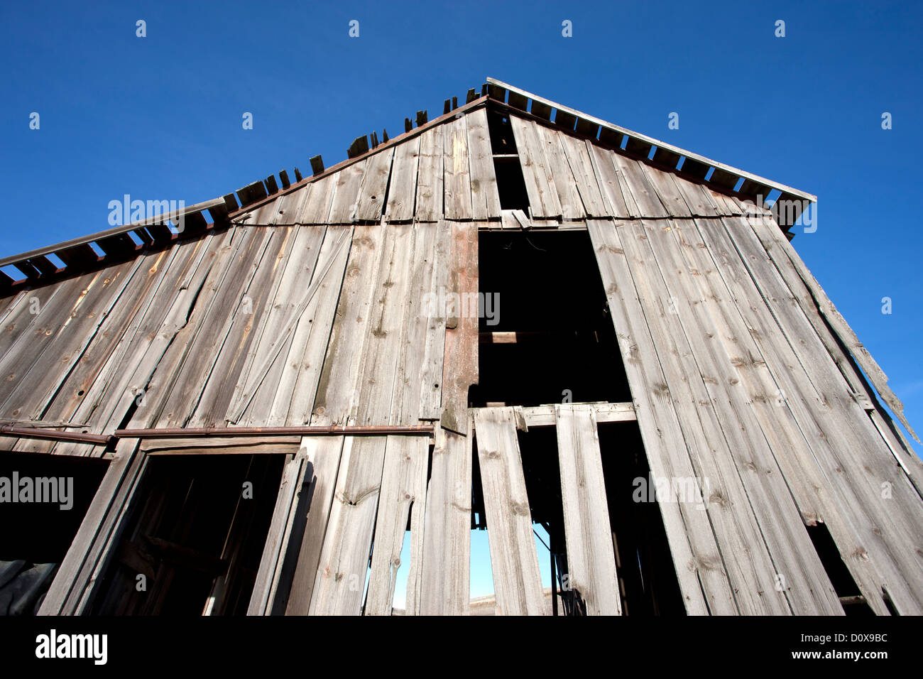 An old rustic barn in a farm field north of Potlach, Idaho Stock Photo ...
