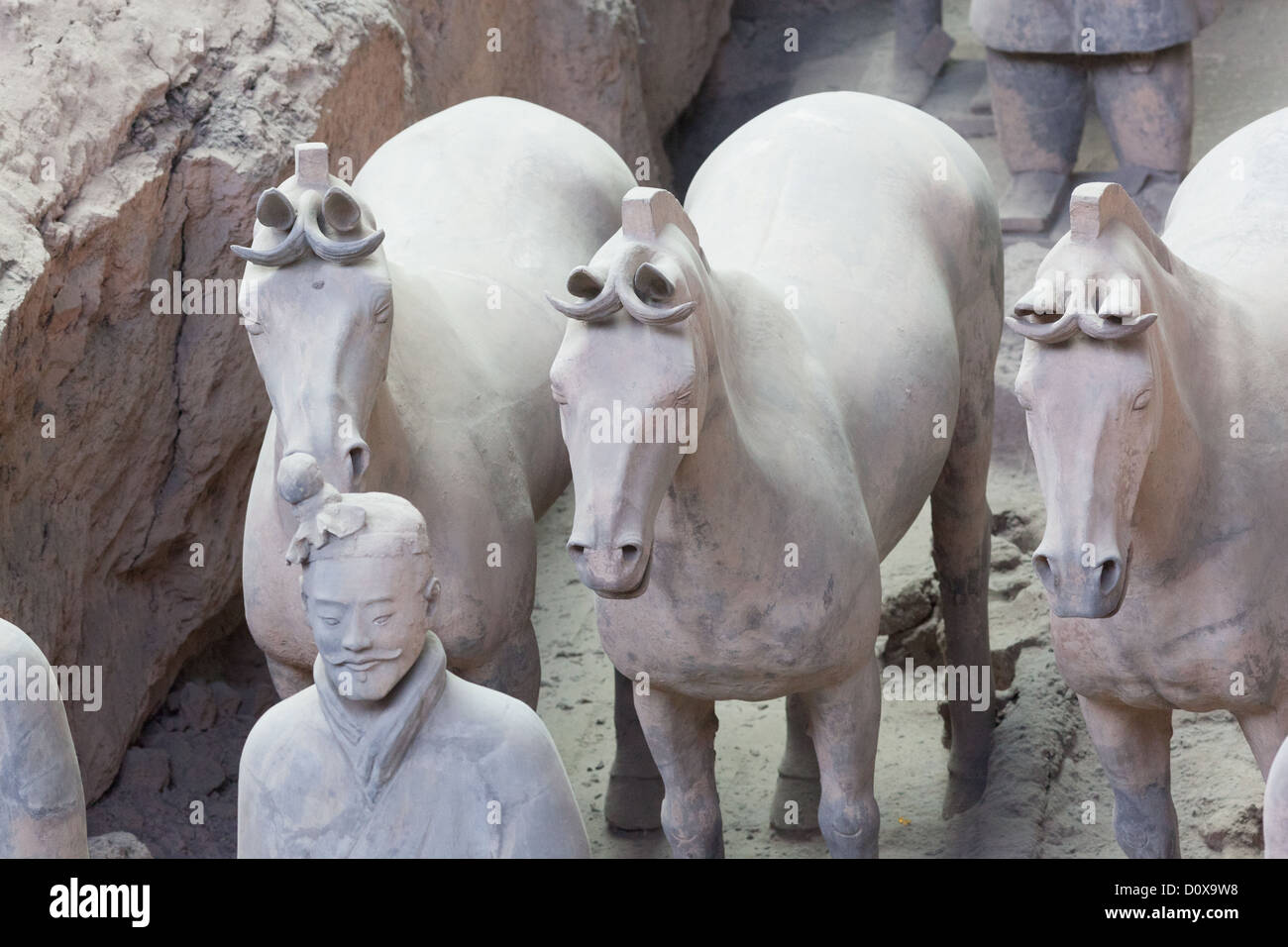Army of terracotta warriors (Bingmayong). discovered in 1974 by a ...