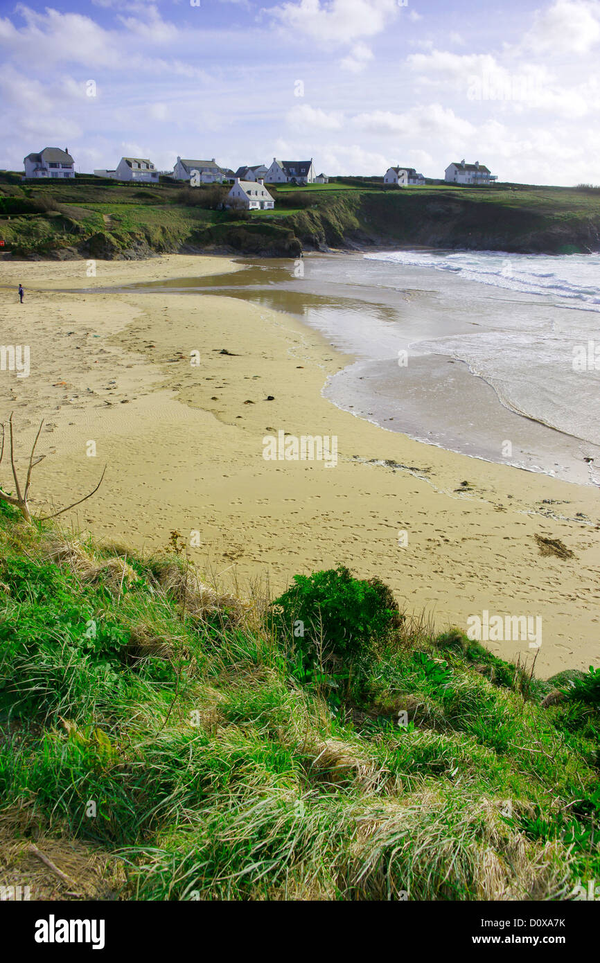 One of the seven beaches surrounding the coast at St Merryn, Cornwall ...