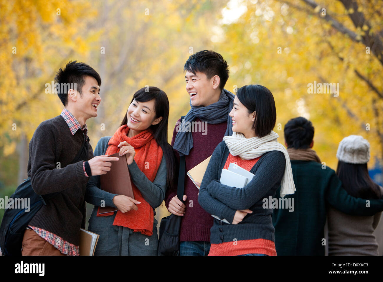 College students on campus in autumn Stock Photo - Alamy