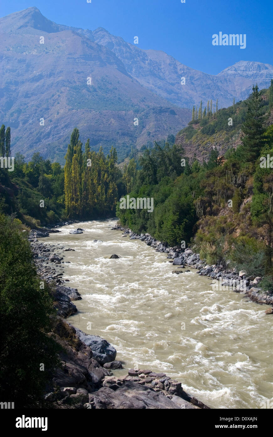 Maipo River flowing through Chile's Maipo Canyon Stock Photo - Alamy
