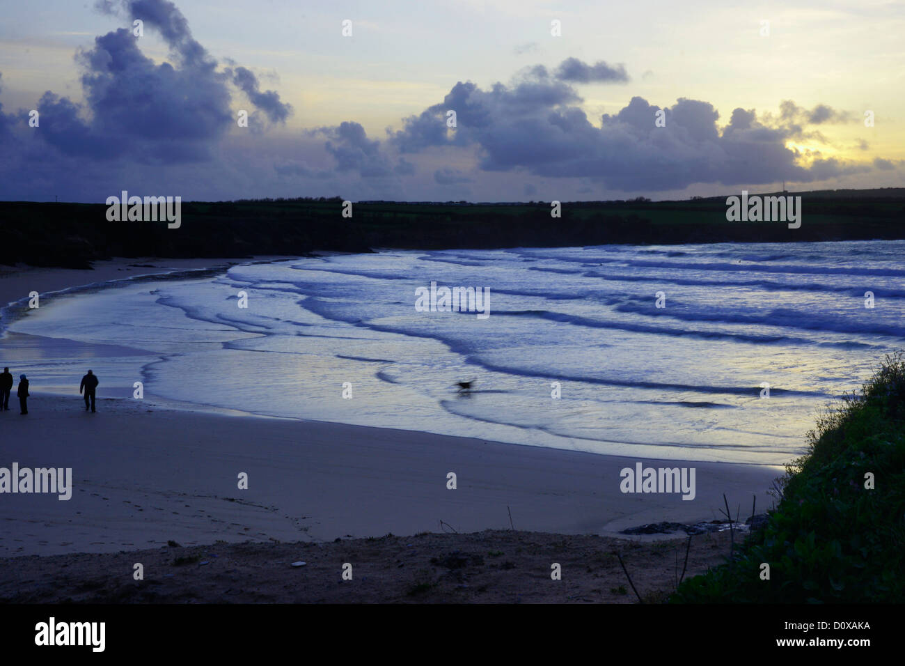 One of the seven beaches surrounding the coast at St Merryn, Cornwall ...
