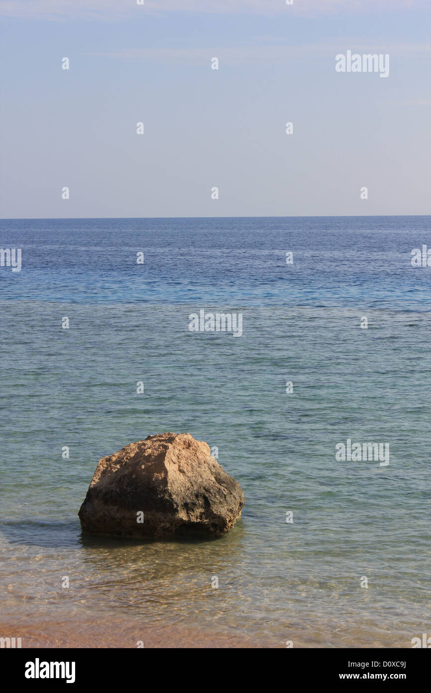 Rock in the Red Sea Stock Photo - Alamy