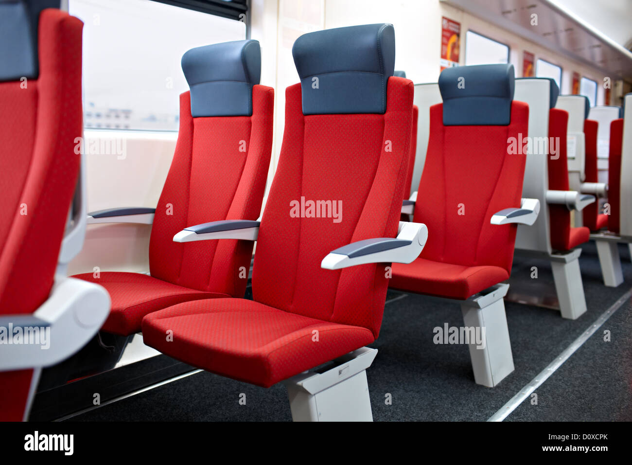 Modern high speed train interior Stock Photo - Alamy