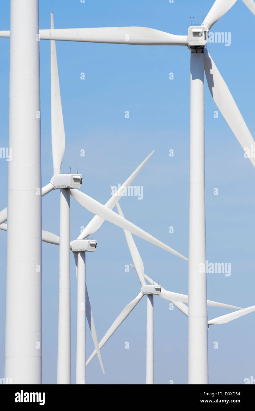 group of windmills for renewable electric energy production Stock Photo ...