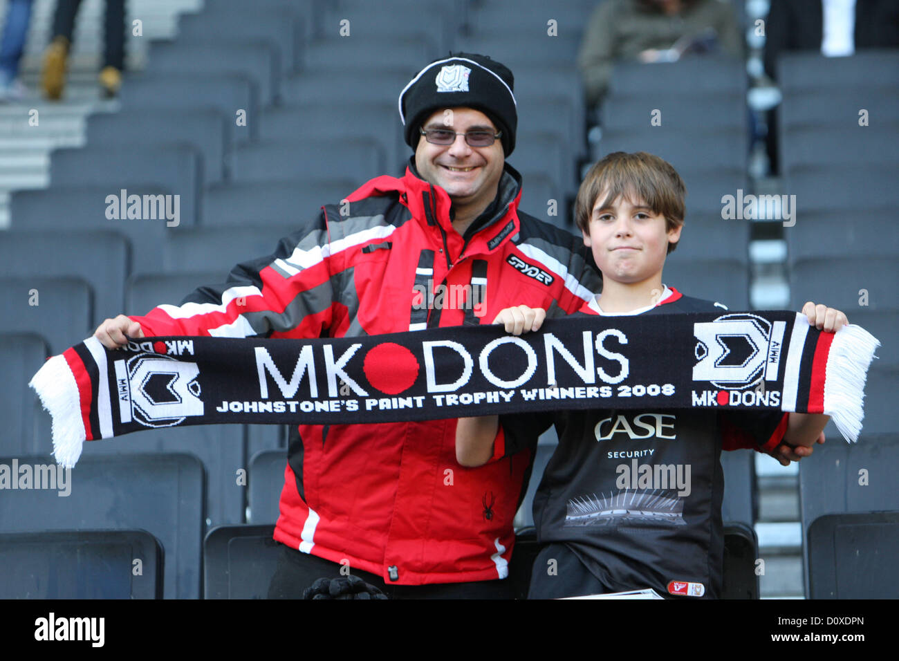 02.12.2012 Milton Keynes, England. MK Dons Fans in action during the FA ...