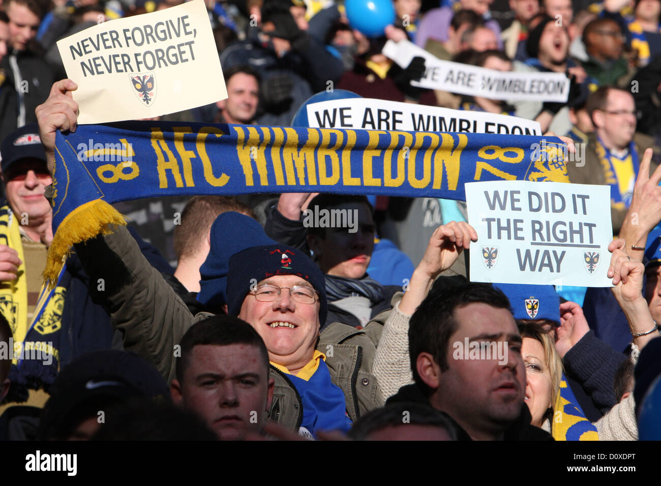 Afc wimbledon fans hi-res stock photography and images - Alamy