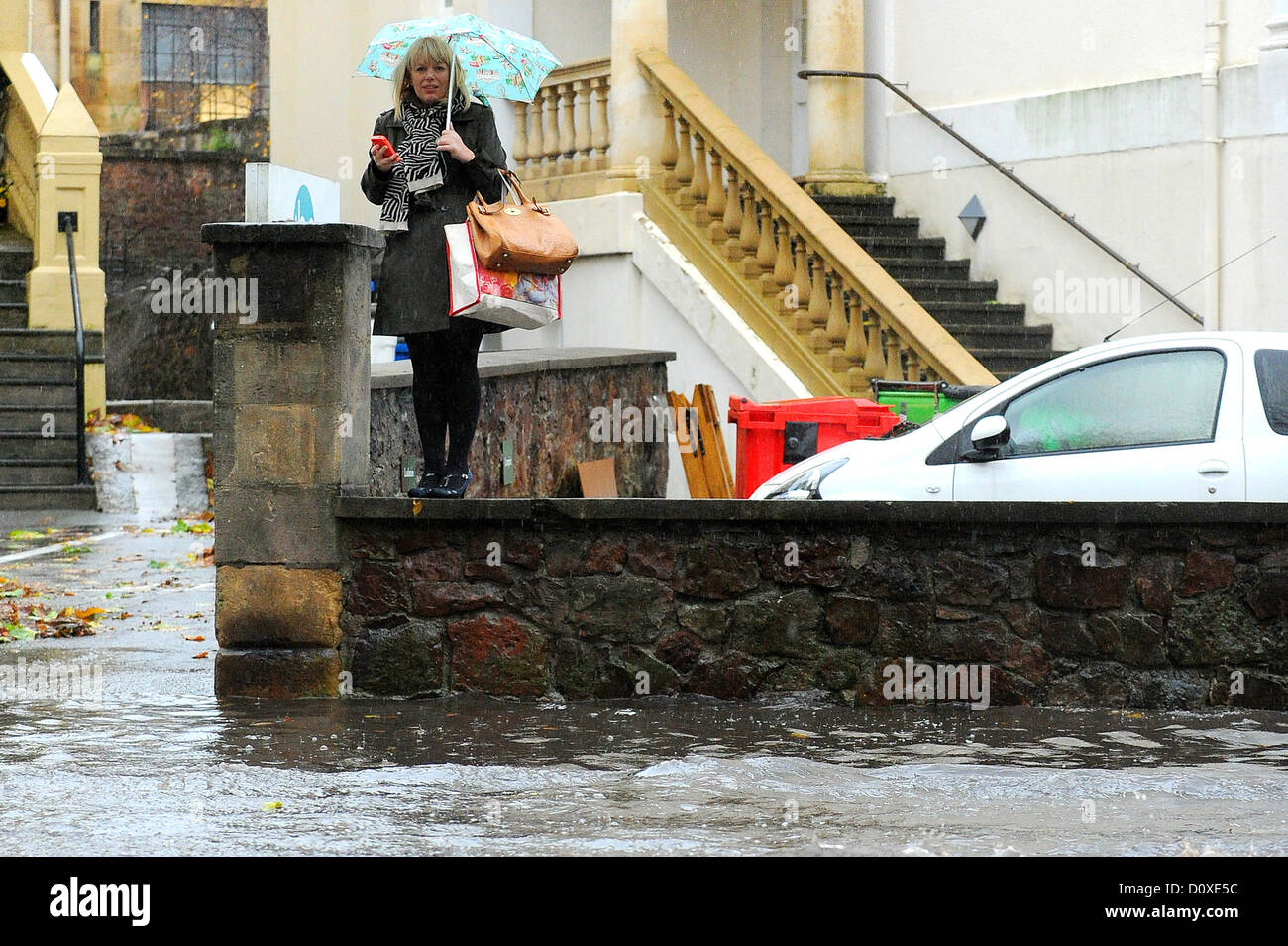 Car splash woman puddle hi-res stock photography and images - Alamy