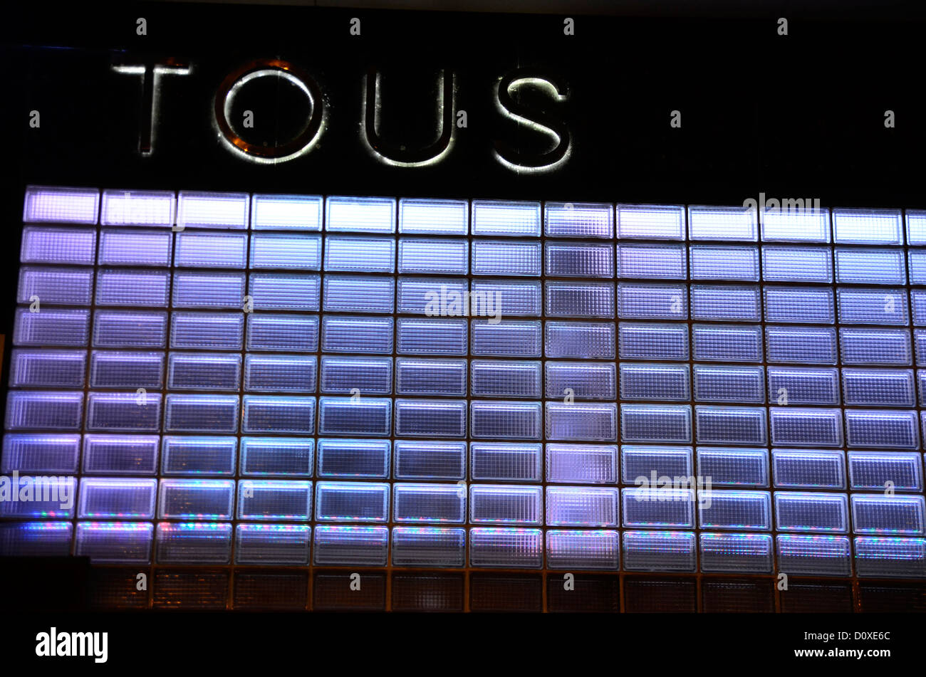 Tous luxury sign logo at night. Passeig de Gràcia, Barcelona Stock ...