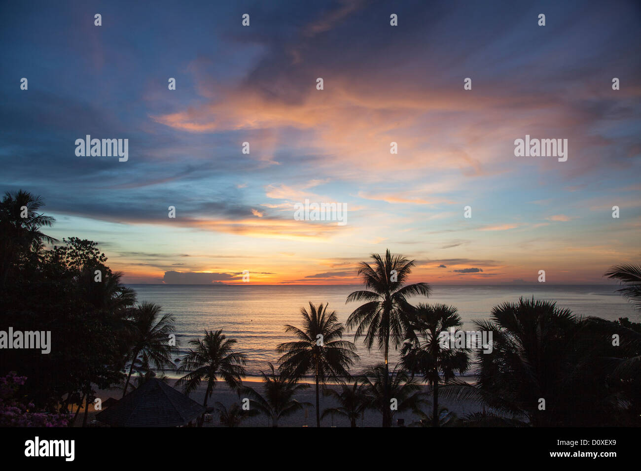 Sunset at Pansea Beach, near Surin Beach, Phuket, Thailand Stock Photo ...