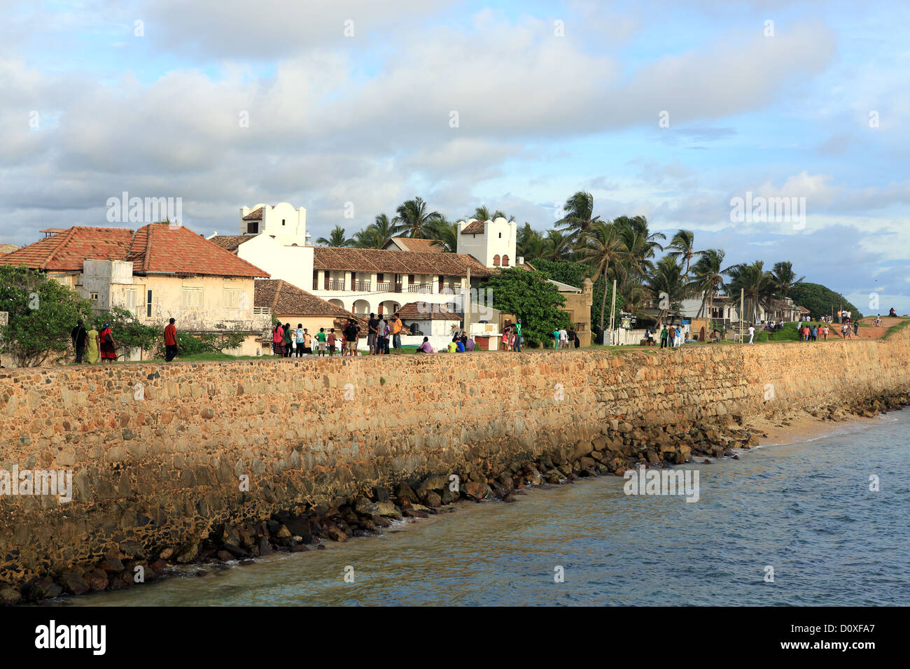 The outside wall of historic Galle Fort in Galle, Sri Lanka Stock Photo ...