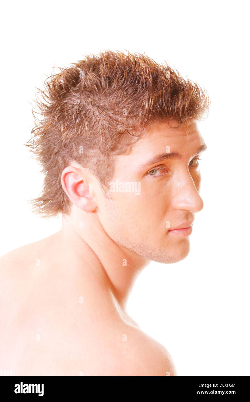 Guy looking over shoulder Stock Photo - Alamy