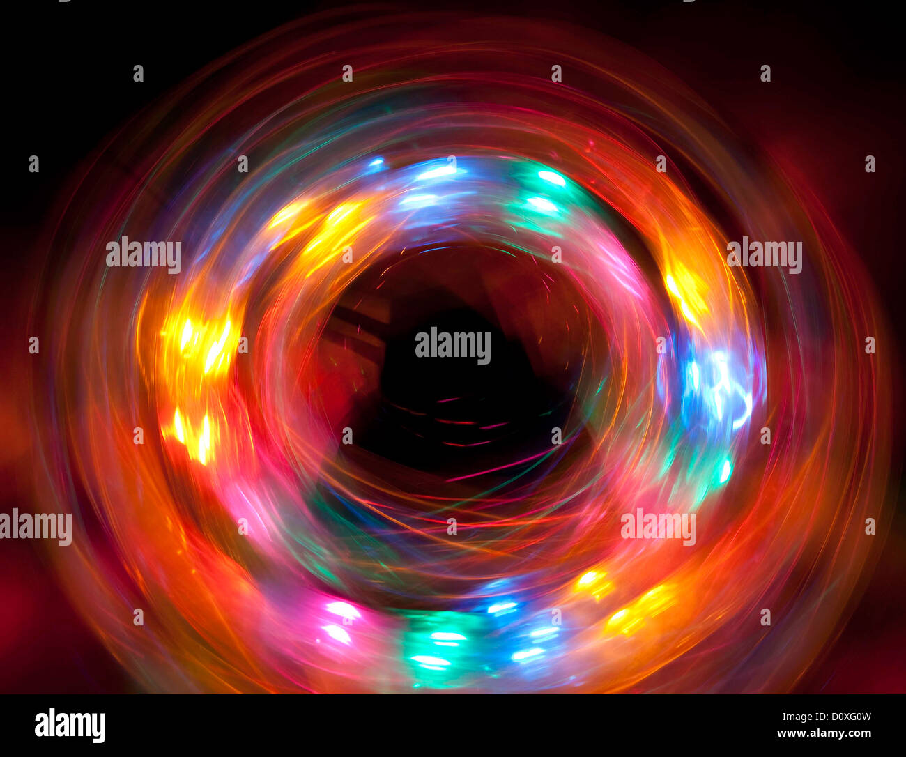 Fast moving circle of light Stock Photo - Alamy