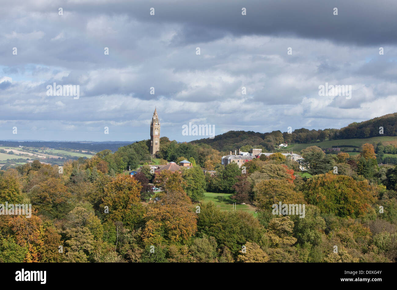 Abberley Clock Tower and School in autumn, Worcestershire, England, UK ...