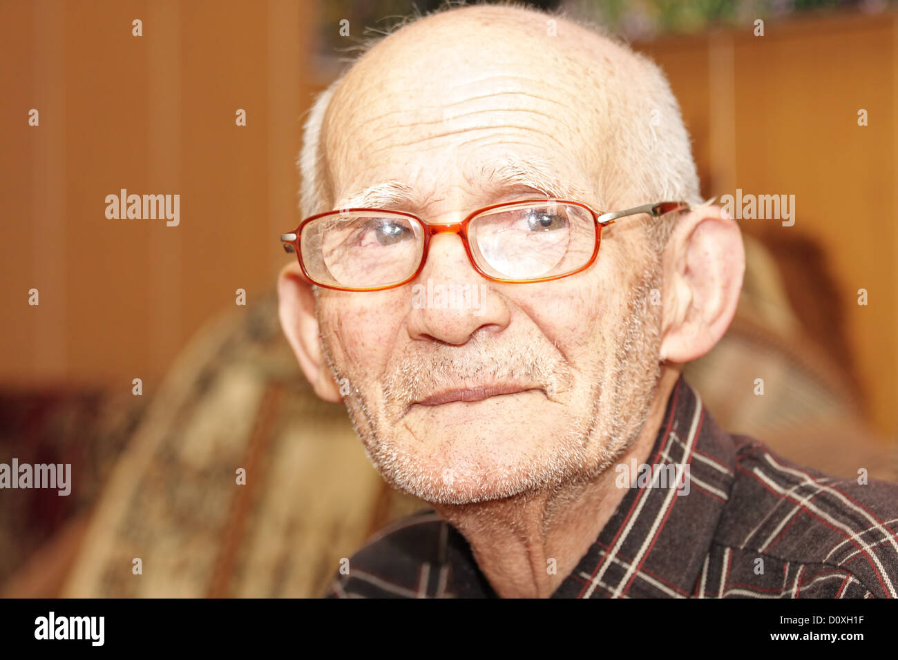 Senior man indoor portrait Stock Photo - Alamy