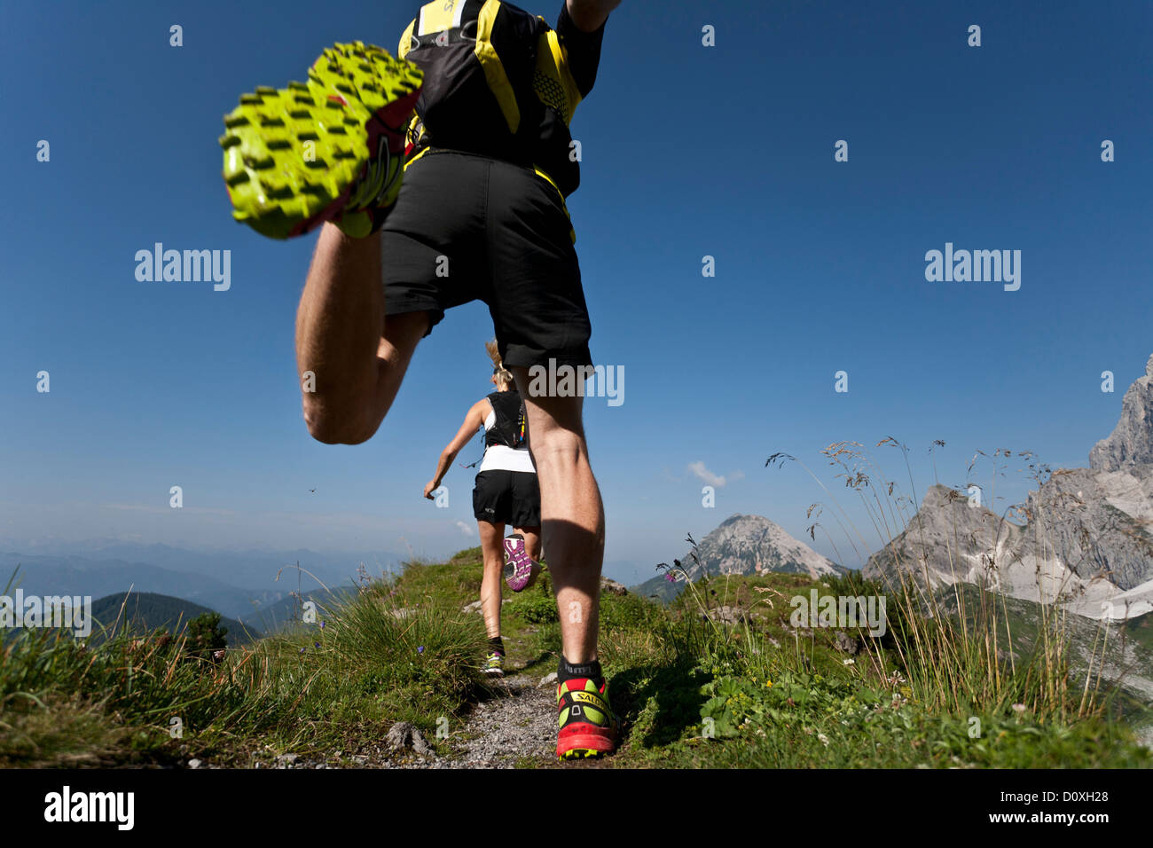 Trailrunning, Trail running, Trail, Ramsau, Dachstein, Styria, Austria ...