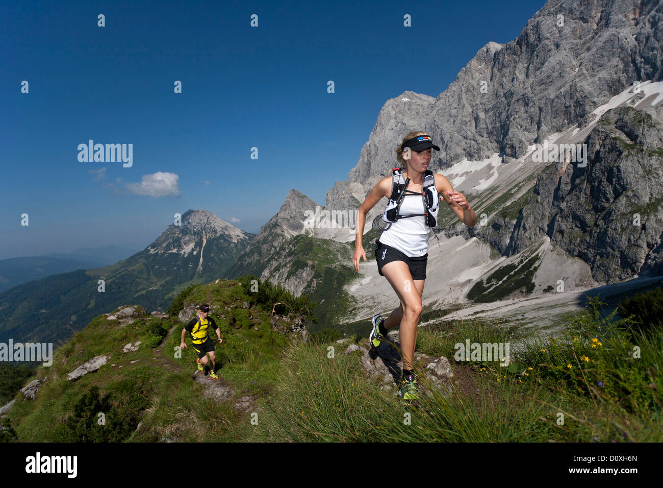 Trailrunning, Trail running, Trail, Ramsau, Dachstein, Styria, Austria ...