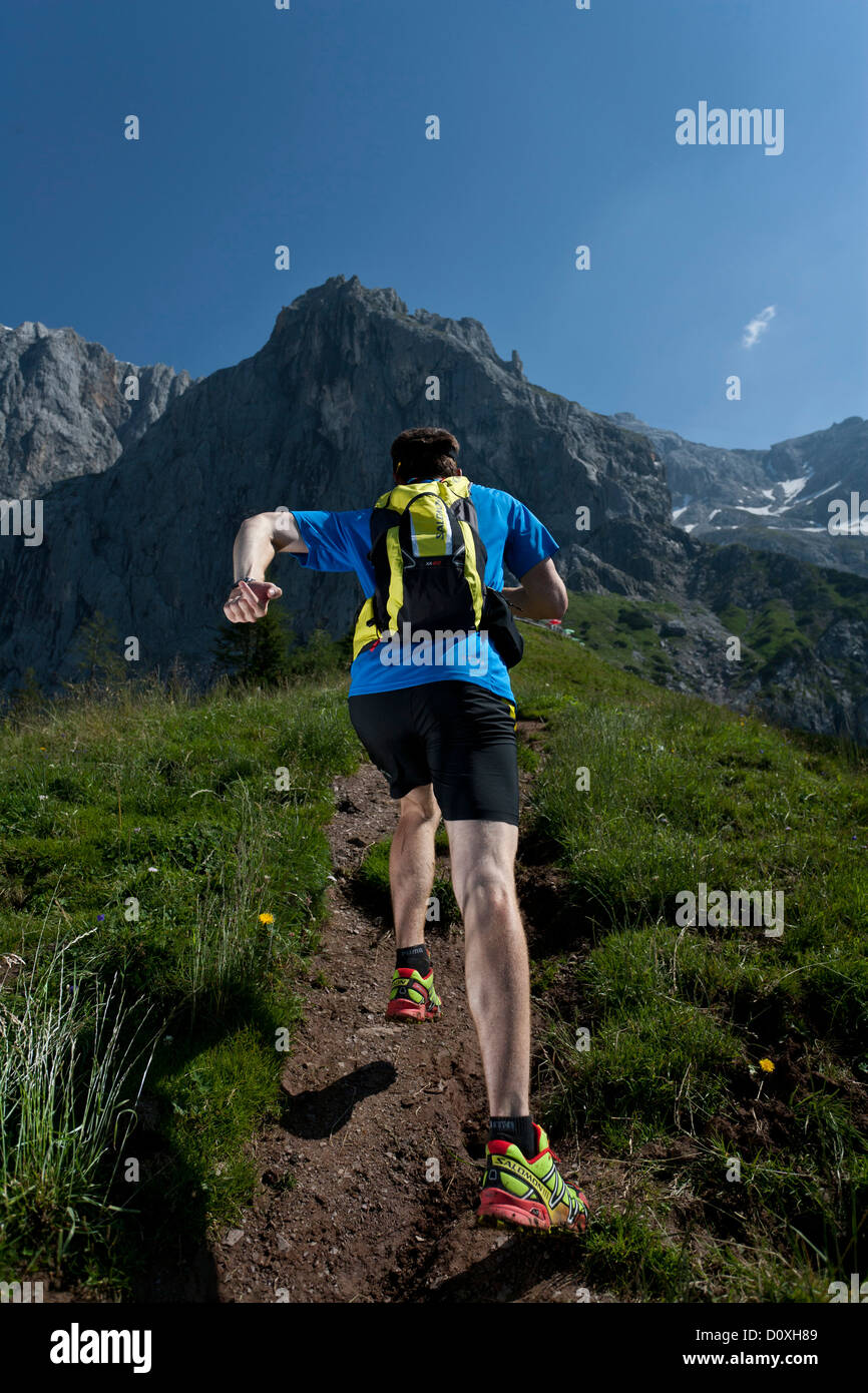 Trailrunning, Trail running, Trail, Ramsau, Dachstein, Styria, Austria ...