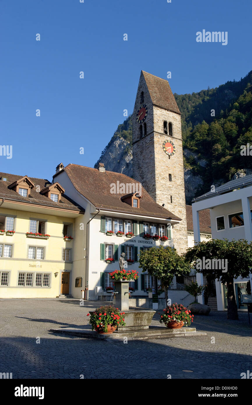 Old Town, Bernese Oberland, Interlaken, canton Bern, Switzerland ...
