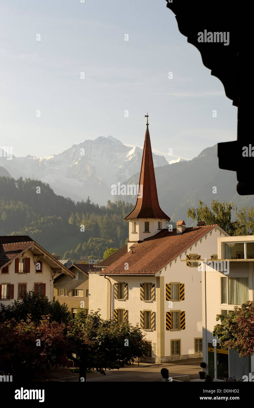Old Town, Bernese Oberland, Interlaken, canton Bern, Switzerland ...