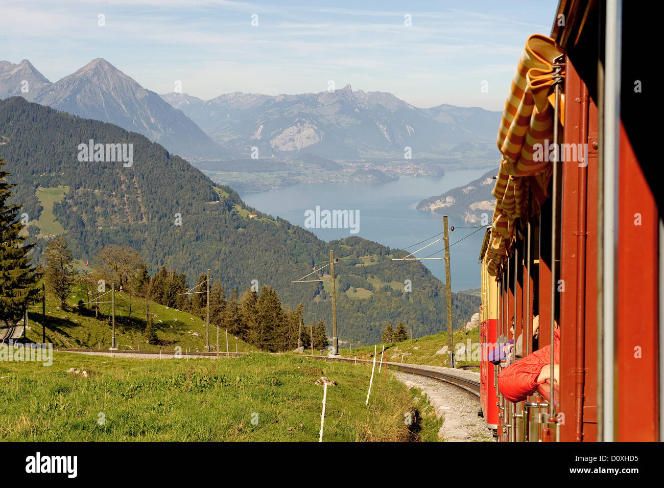 Bernese Oberland, journey, train, railroad, mountain road, Schynige ...