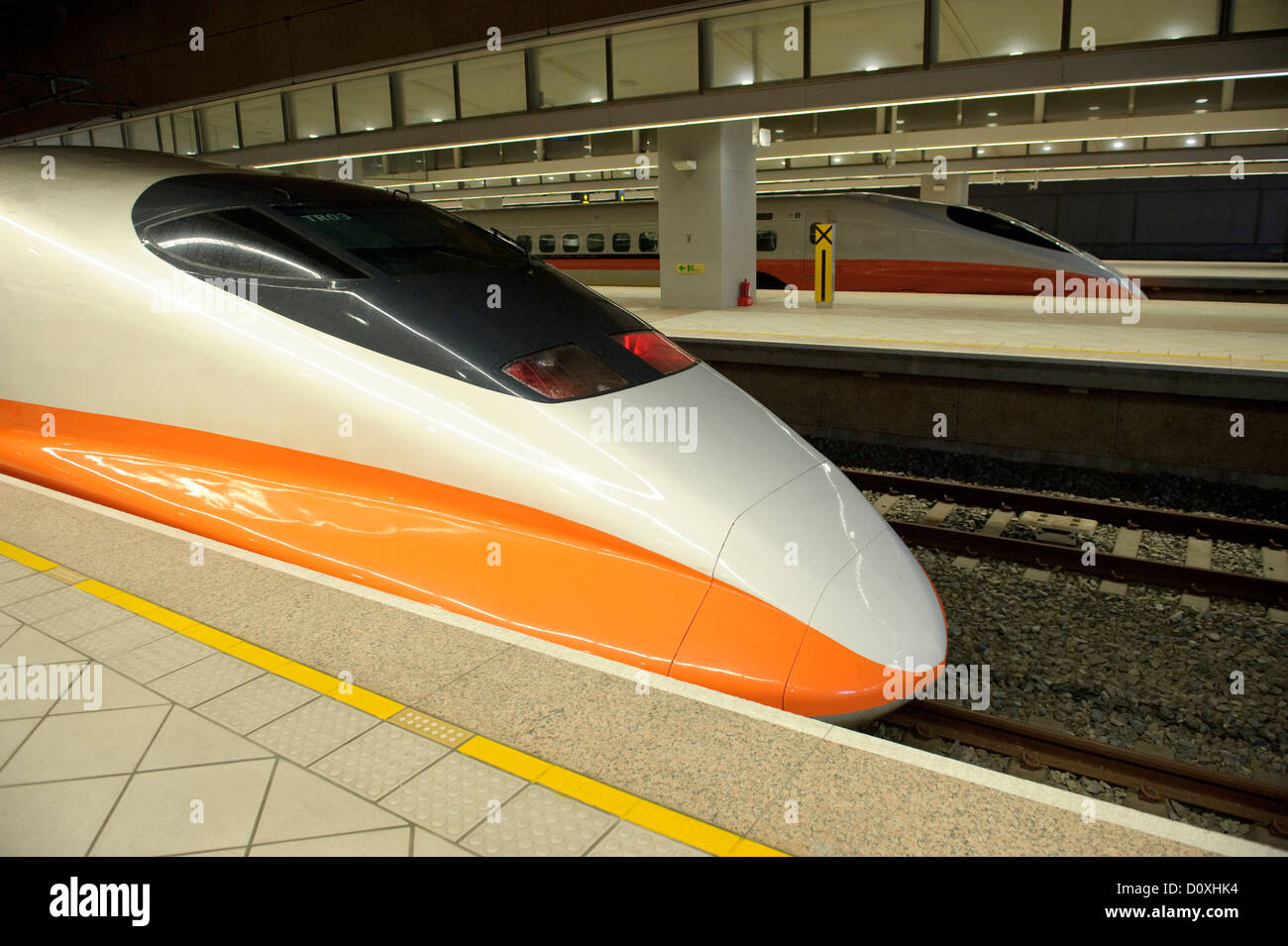Asia, capital, Taipeh, high-speed train, Taipei, Taiwan, railroad ...