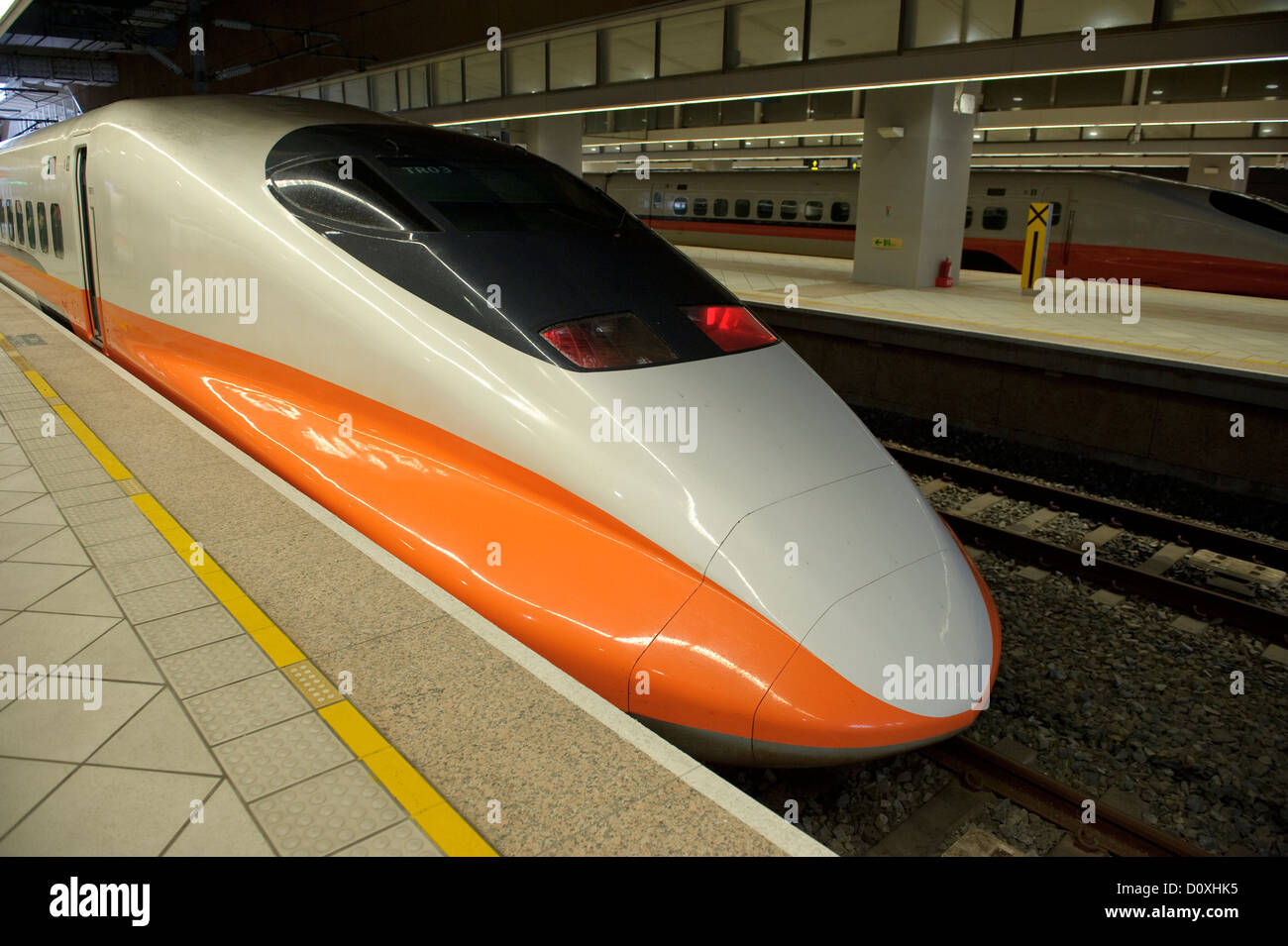 Asia, capital, Taipeh, high-speed train, Taipei, Taiwan, railroad ...