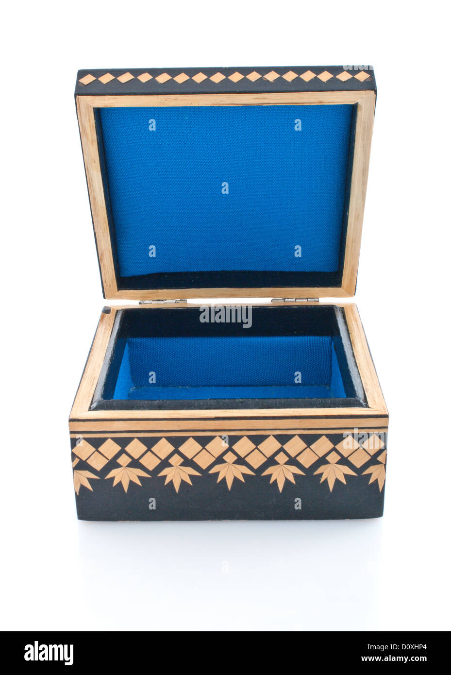 Empty casket for storage of female jewelry Stock Photo - Alamy