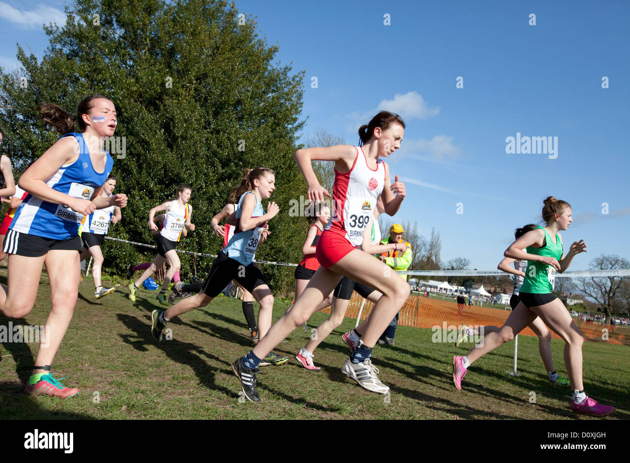Ladies Cross Country running, England, UK Stock Photo - Alamy
