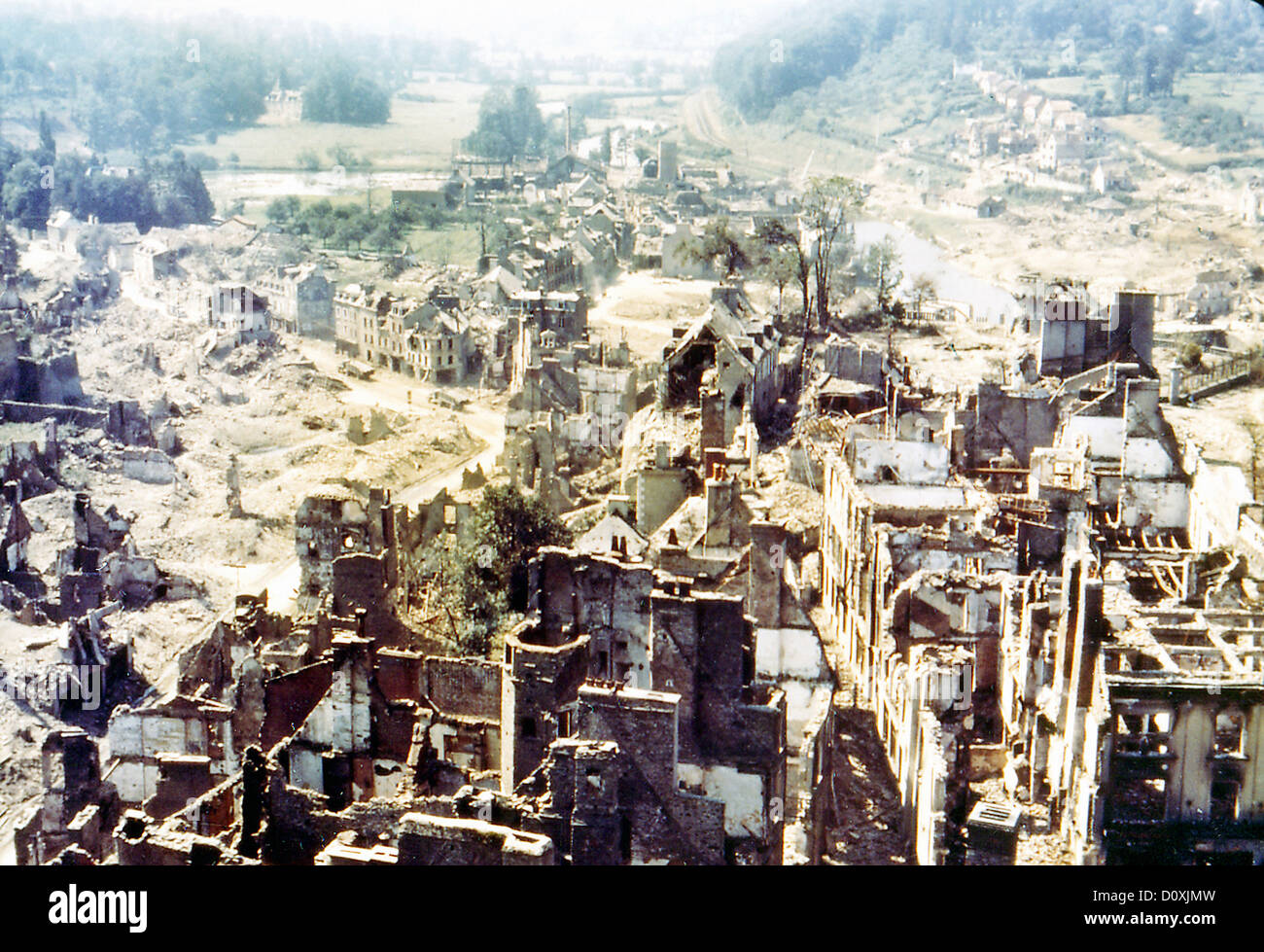 Operation, Overlord, Normandy, buildings, ruins, World War II ...