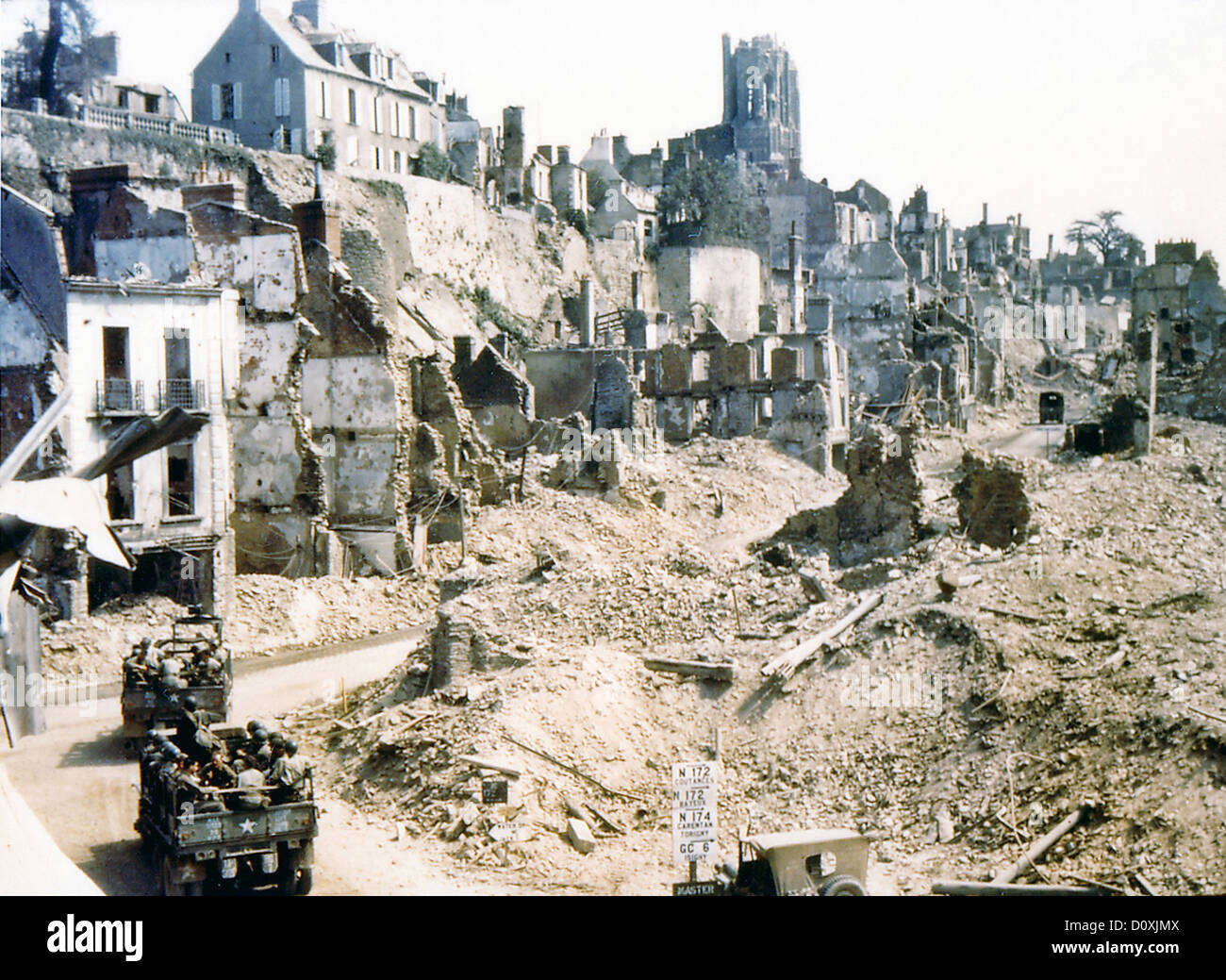 Operation, Overlord, Normandy, buildings, ruins, World War II ...