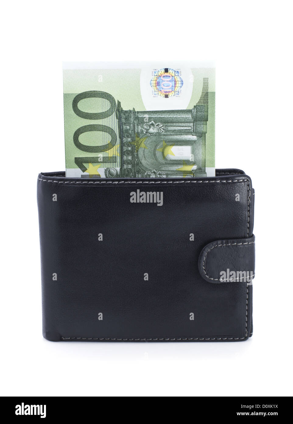 Purse and euro on a white background Stock Photo - Alamy