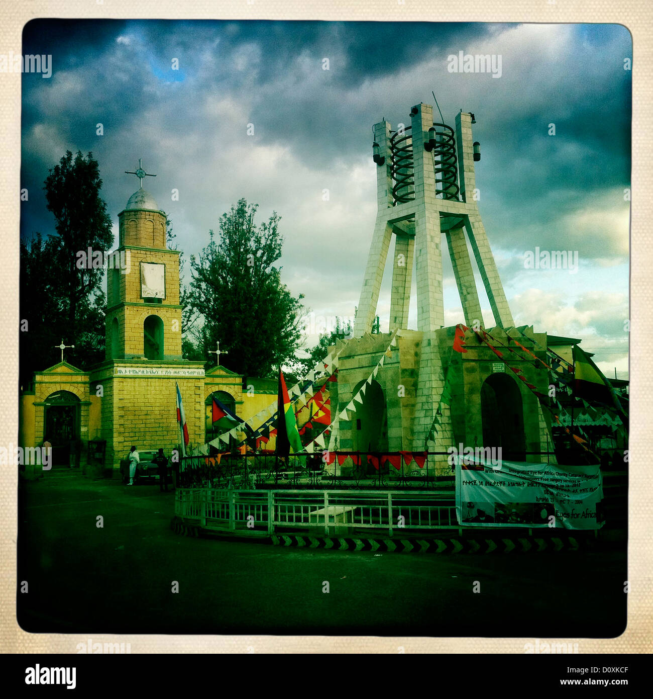 Roundabout Monument Near Medhane Alem Cathedral In Harar, Ethiopia ...