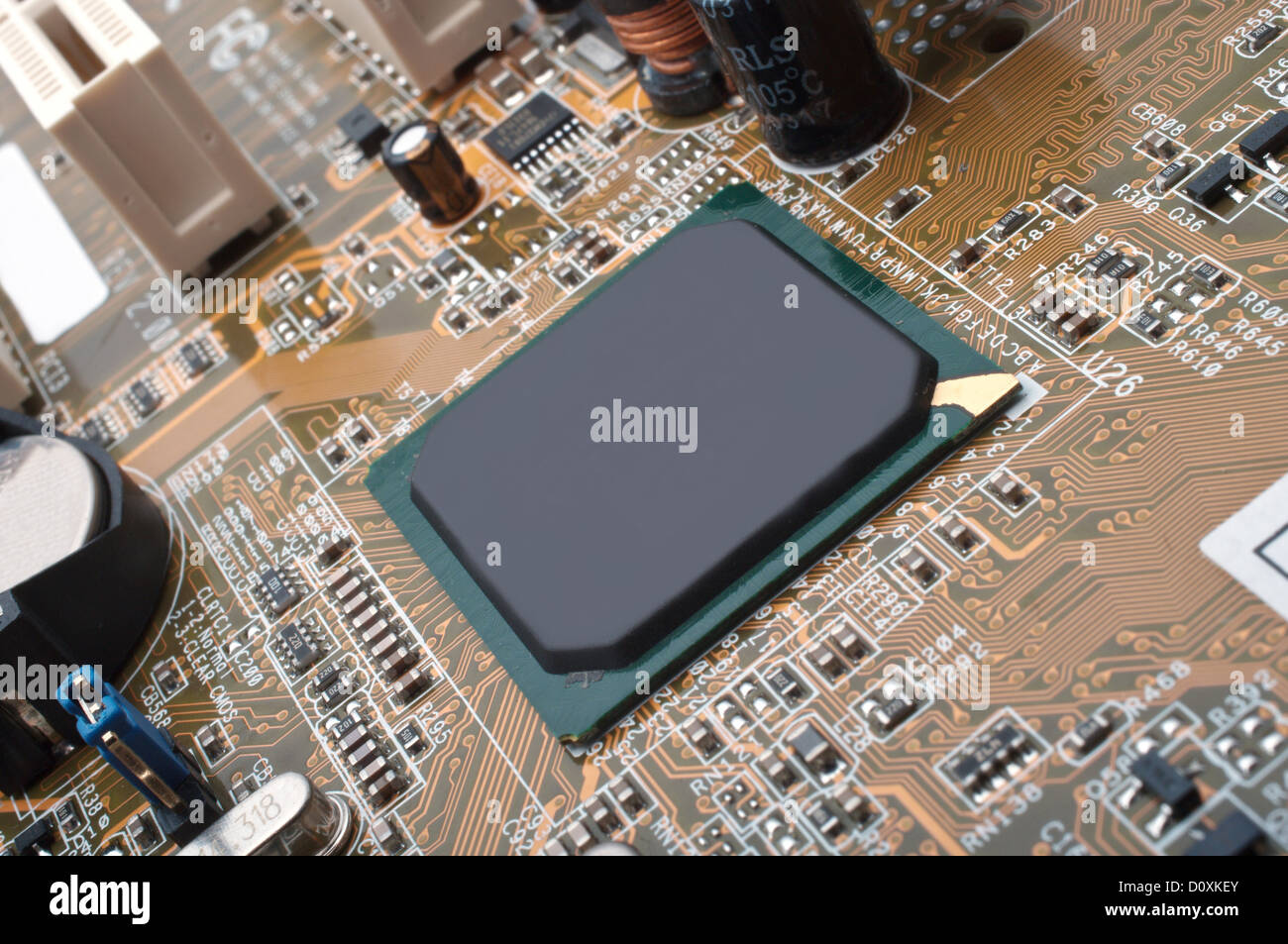 Macro photo of computer motherboard detail Stock Photo - Alamy