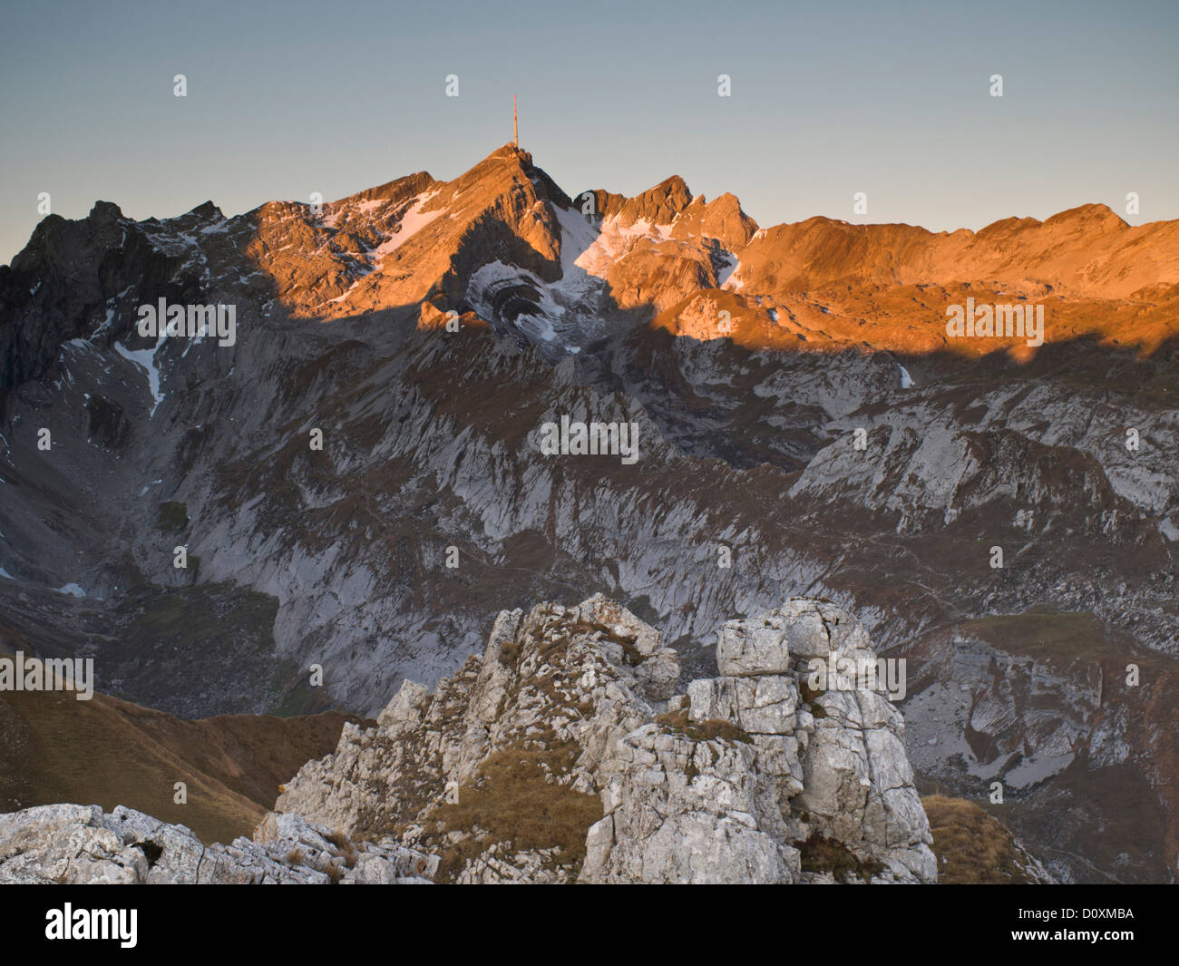 Alps, Alpstein, Säntis, Appenzell, Innerrhoden, rock, cliff, mountain ...