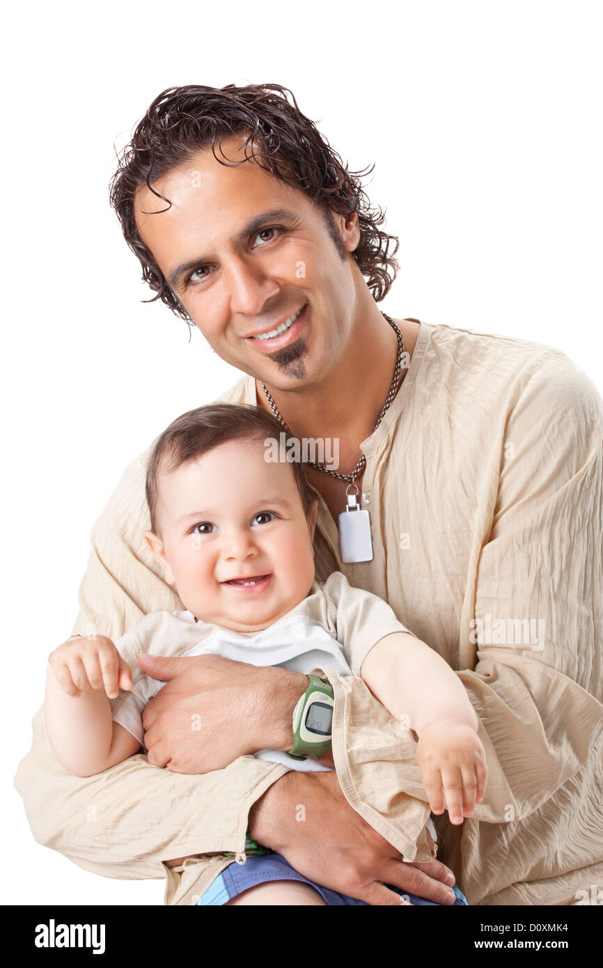 Father and little son studio portrait Stock Photo - Alamy