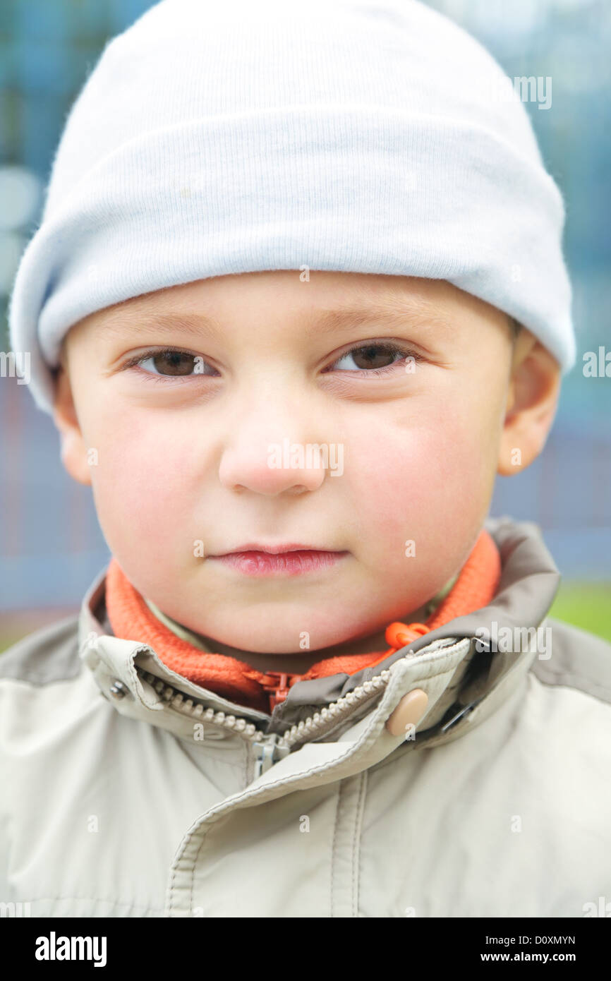 Little serious boy Stock Photo - Alamy