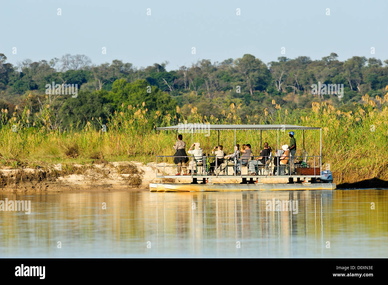 Africa, Bwa Bwata, National Park, Caprivi, Namibia, Travel, boat, float ...
