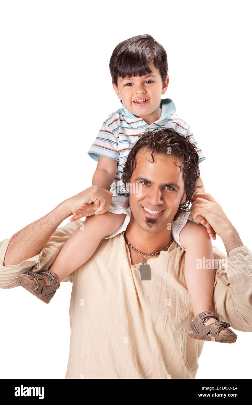 Father and little son studio portrait Stock Photo - Alamy