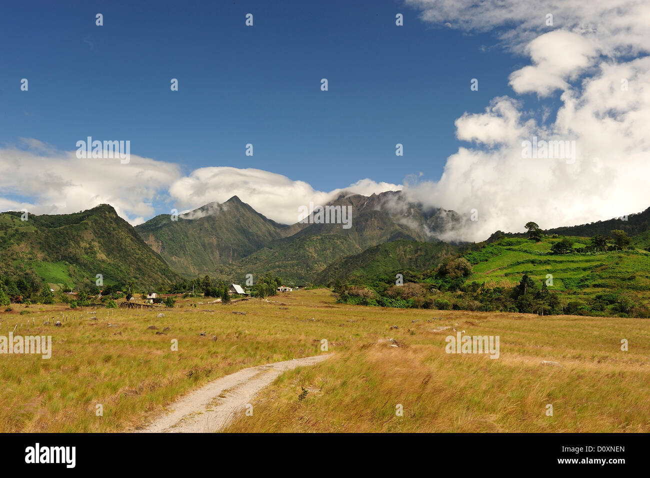 crater, volcano, track, highland, Landscape, Volcan Baru, Panama ...