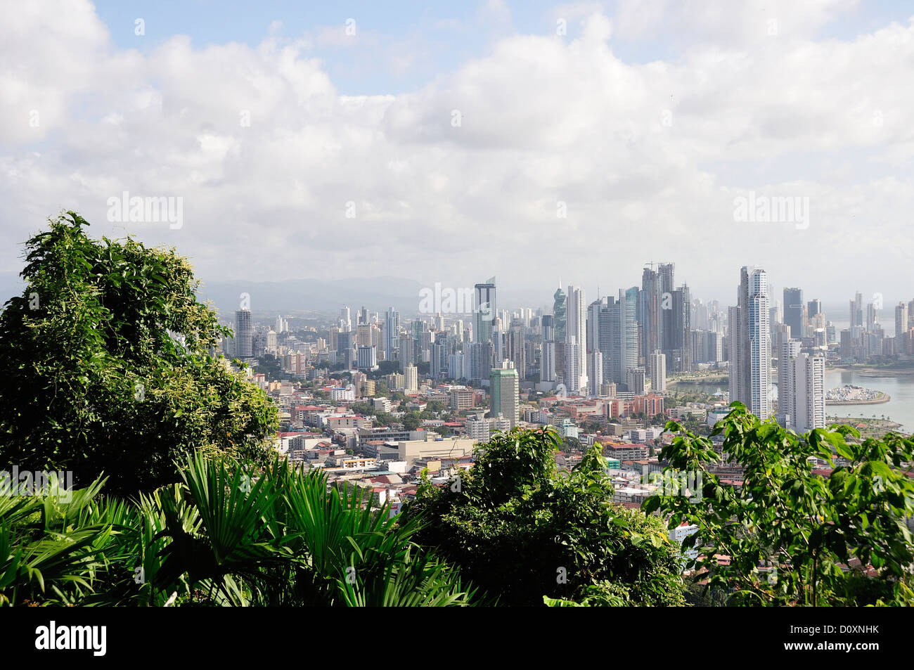 Cerro Ancon, view, Panama City, Panama, Panama, Central America, town ...