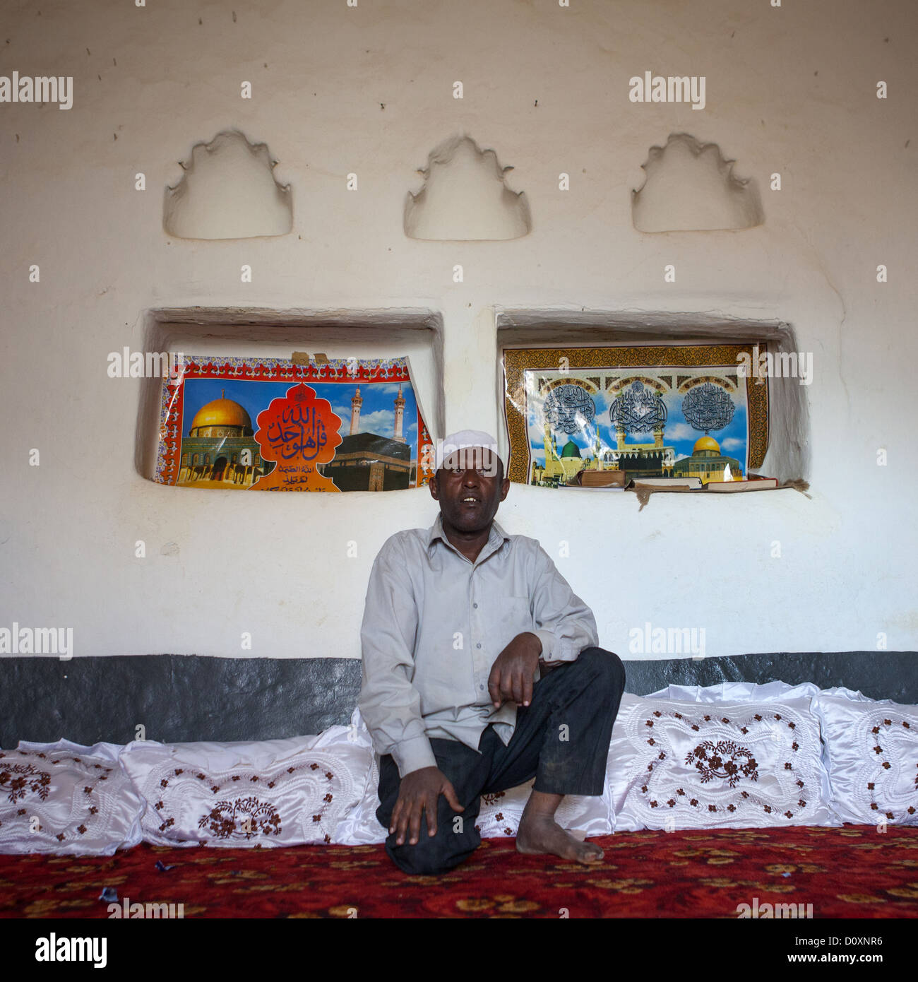 Portrait Of A Man In Emir Nur House In The Old Town Of Harar, Ethiopia ...