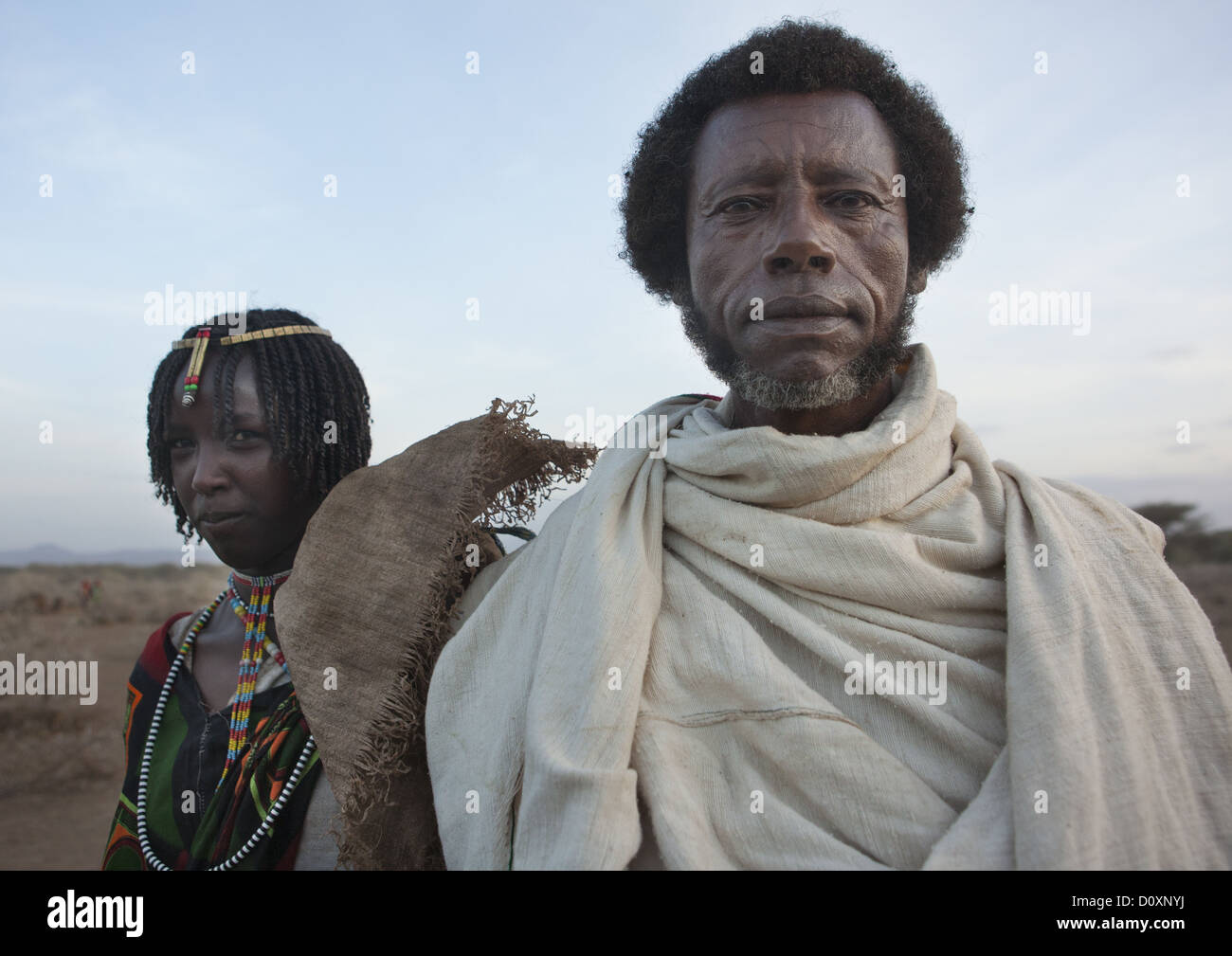Karrayyu Tribe Man And His Daughter With Stranded Hair And Colourful ...