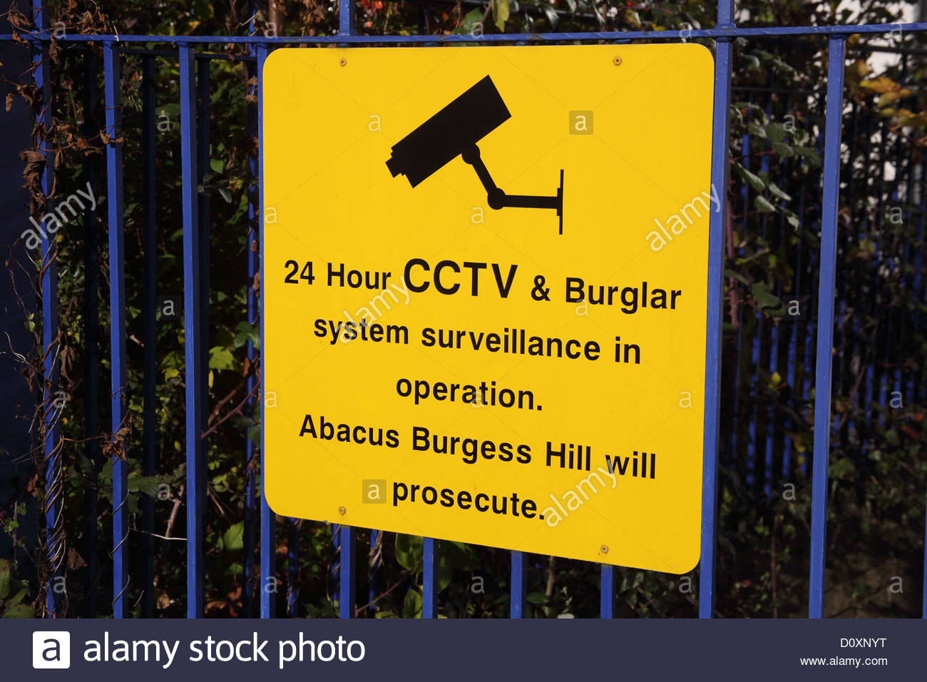 Cctv Security Camera Sign Warning Stock Photos & Cctv Security Camera ...