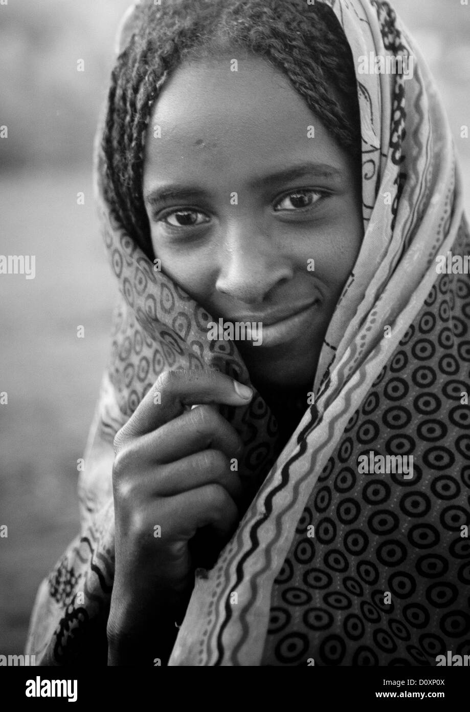 Smiling Karrayyu Tribe Girl With Stranded Hair Hiding Behind Her ...