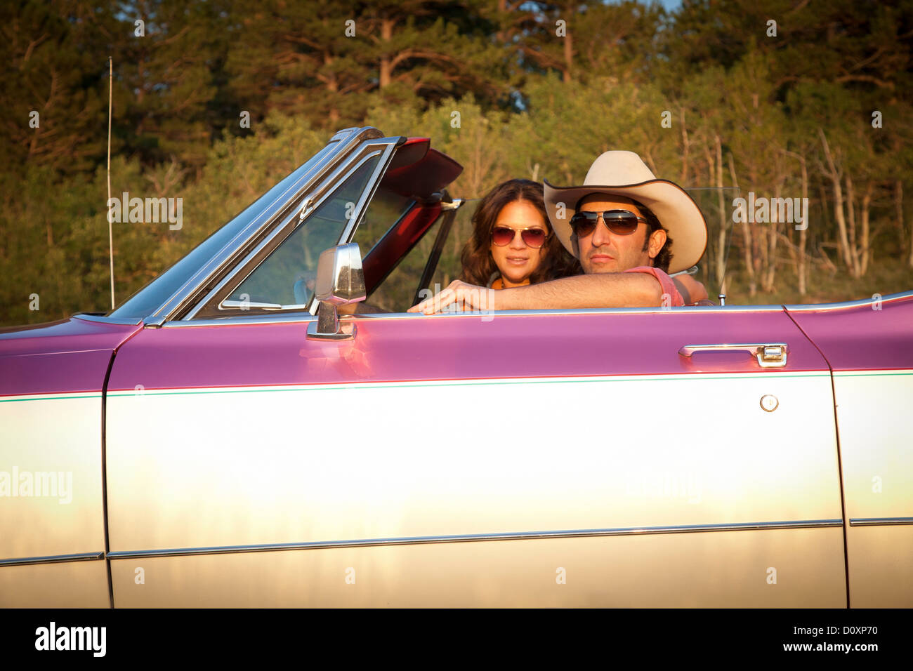 Convertible american cowboy car hi-res stock photography and images - Alamy