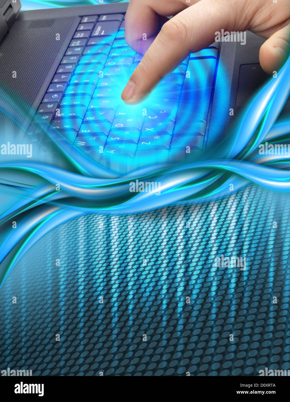 hand press key Stock Photo - Alamy